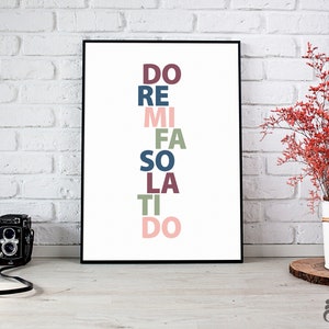 The Sound of Music Do Re Mi Prints, Color Options Set of 2, Music ...