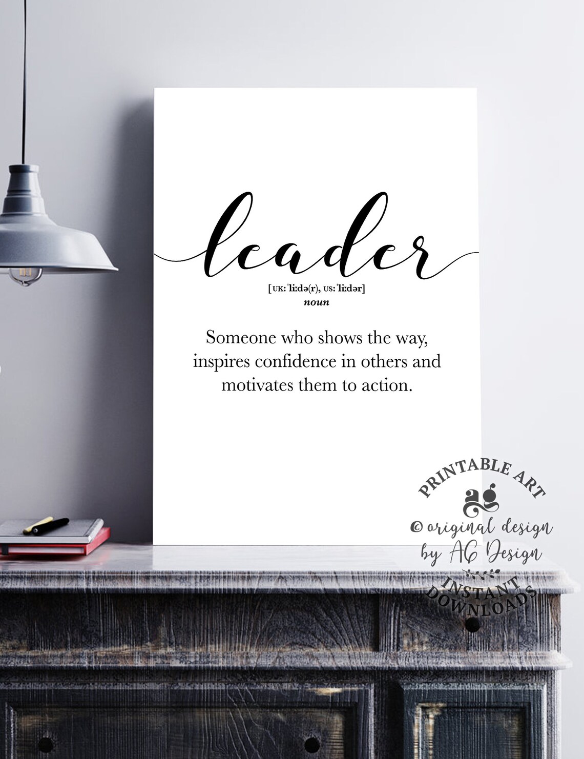 Leader Gift Printable Leader Definition Leader Mentor Thank - Etsy