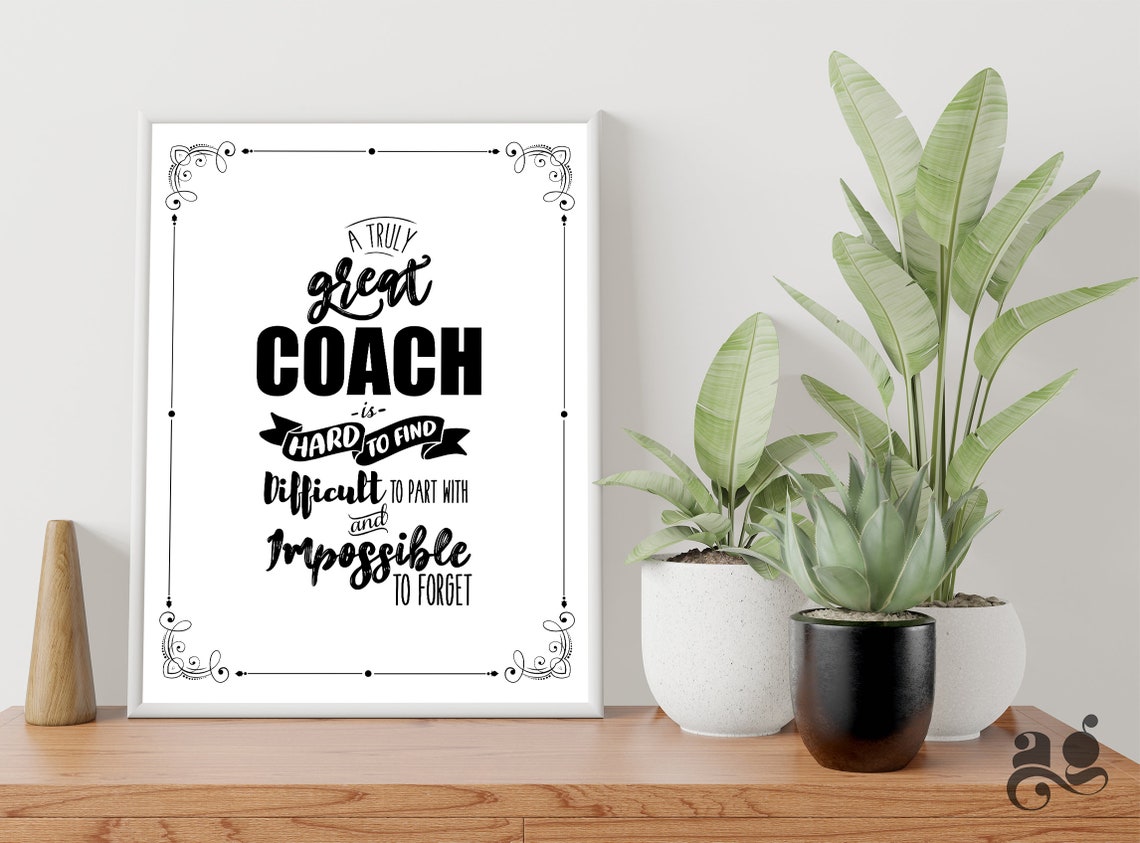Thank You Gift for Coach, Truly Great Coach, Printable Retirement Gifts ...