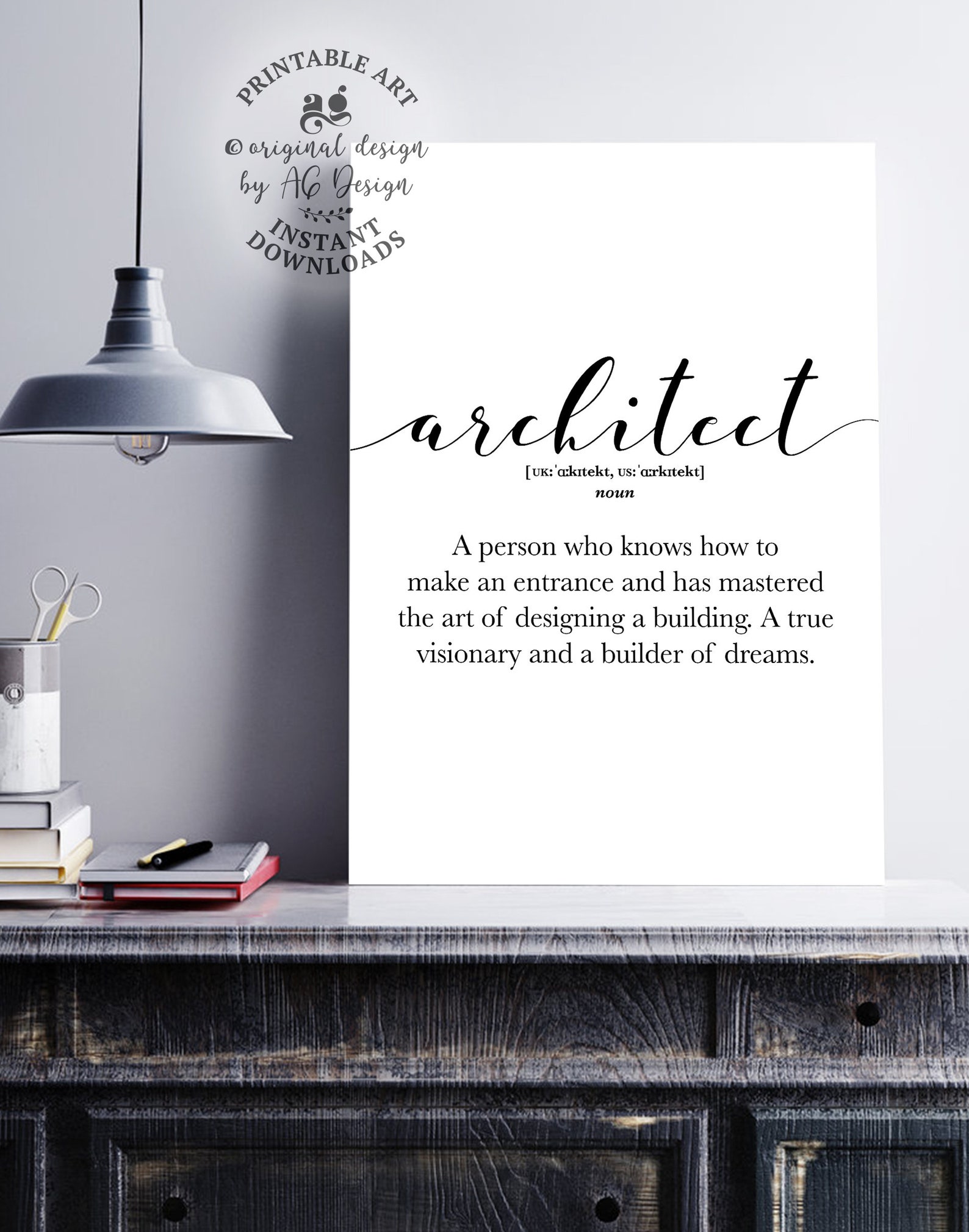 Printable Architect Gifts, Architect Print, Graduation Gift, Architect ...