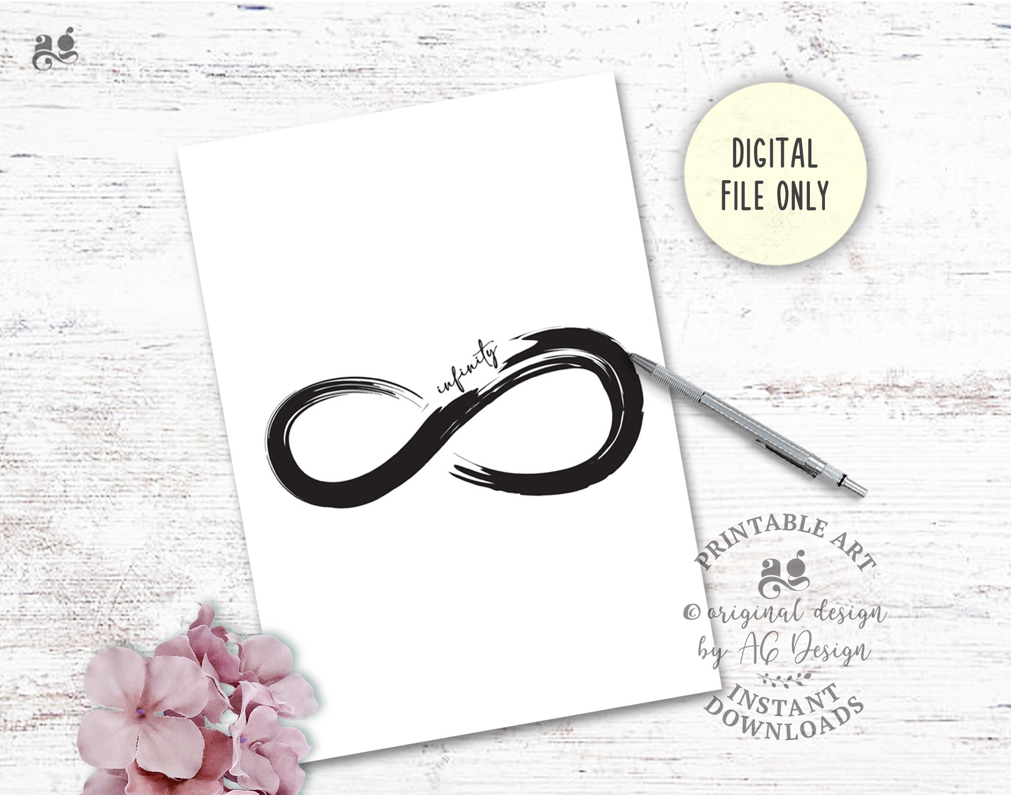 Karma Circle - Infinity - Polka Dots Printables Set of 3, Black and ...