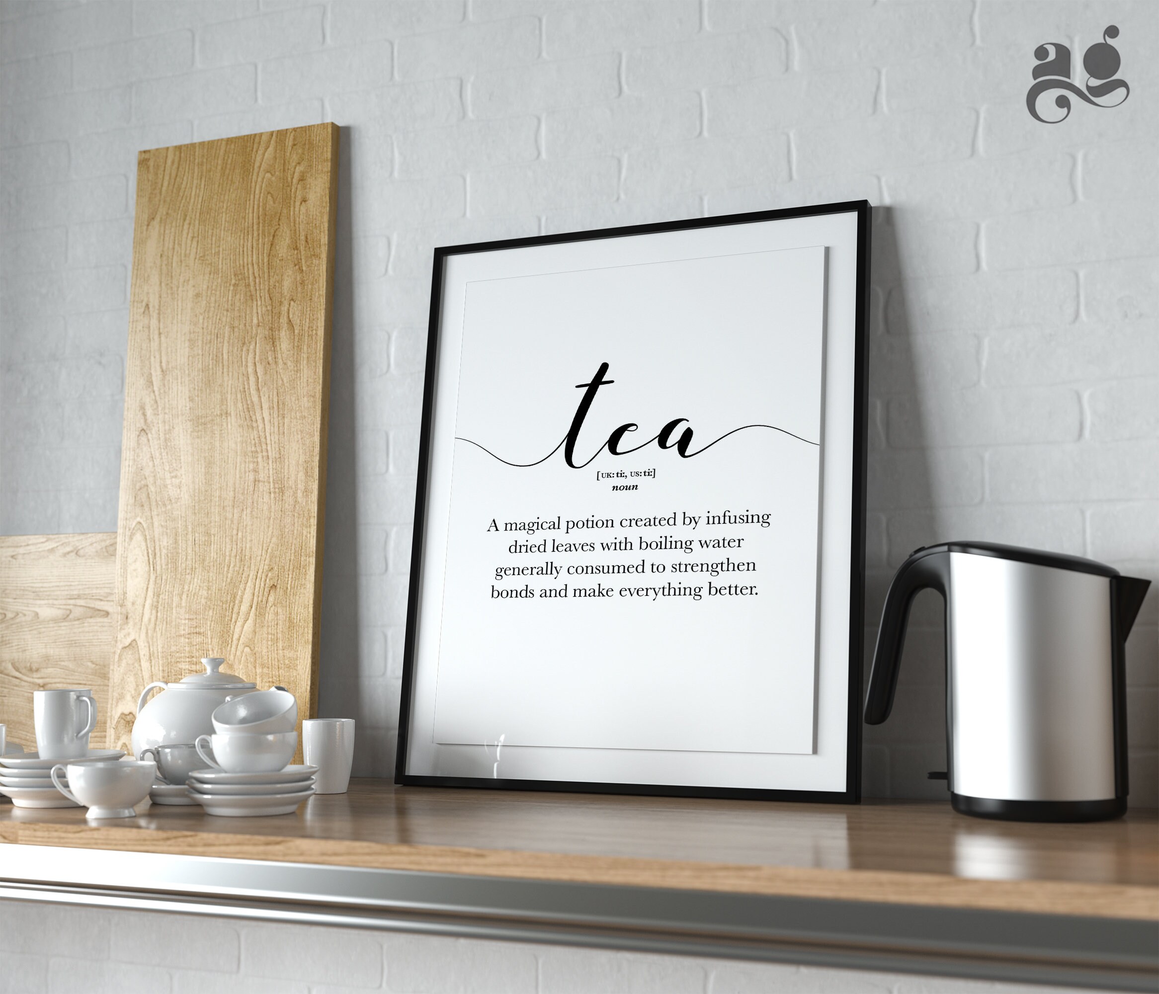 Tea Definition Wall Art Print Kitchen Wall Decor Tea Lover - Etsy UK