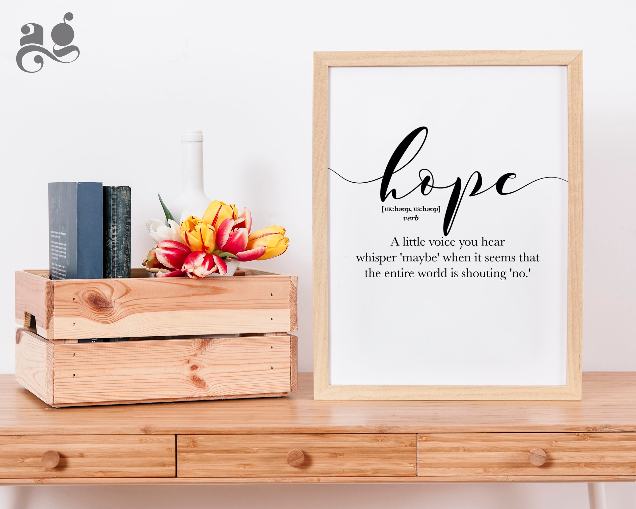 Hope Definition Poster, Living Room Prints, Hope Printables, Office ...