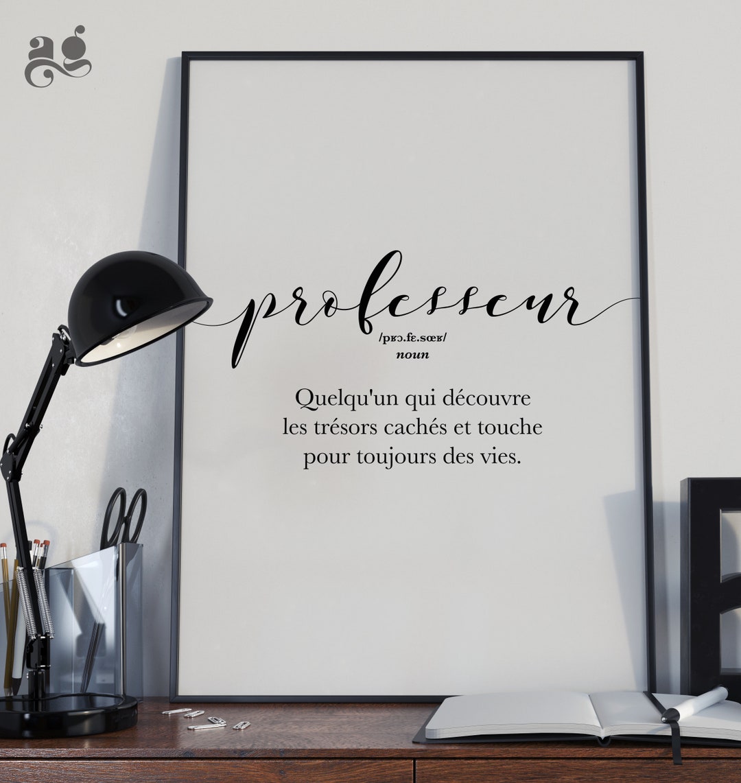 French Teacher Appreciation Gift for Professeur Teacher - Etsy