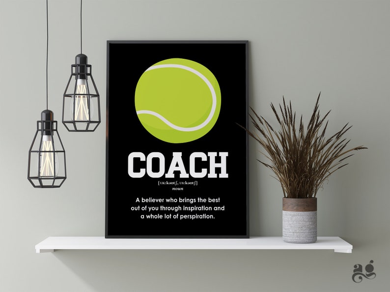 Tennis Coach Gift, Coach Printable, DIY Coach Team Signature, Coach ...