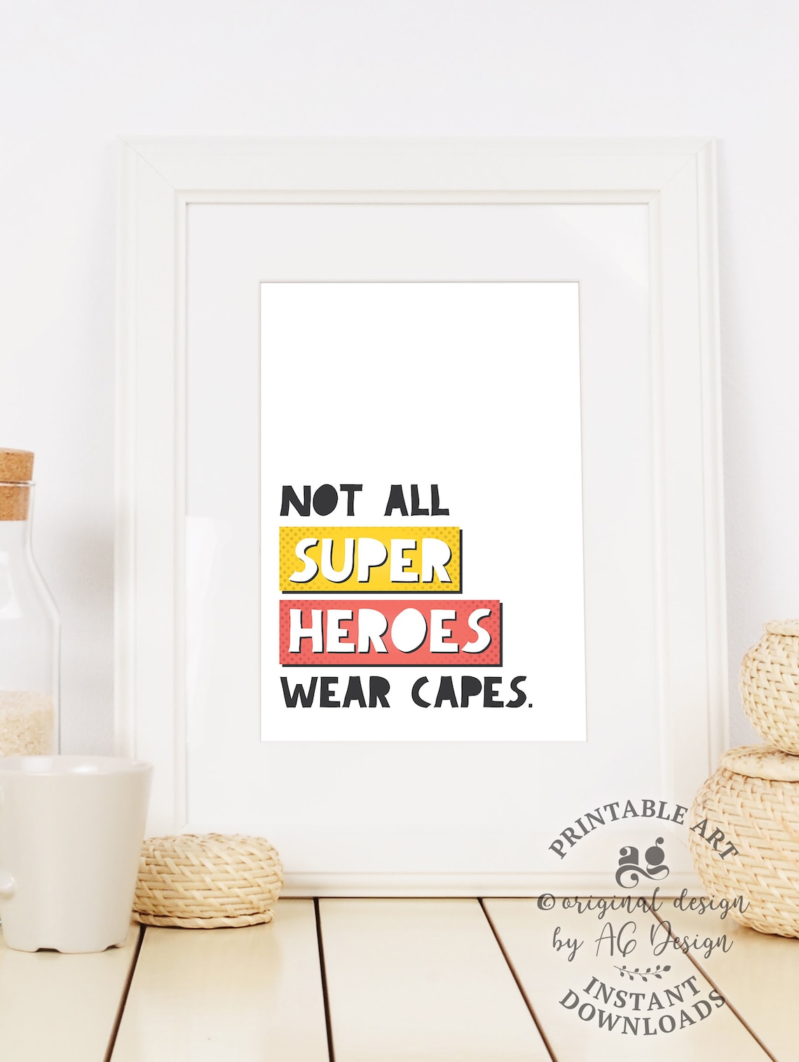 Not All Super Heroes Wear Capes Printable Comic Book Theme - Etsy India