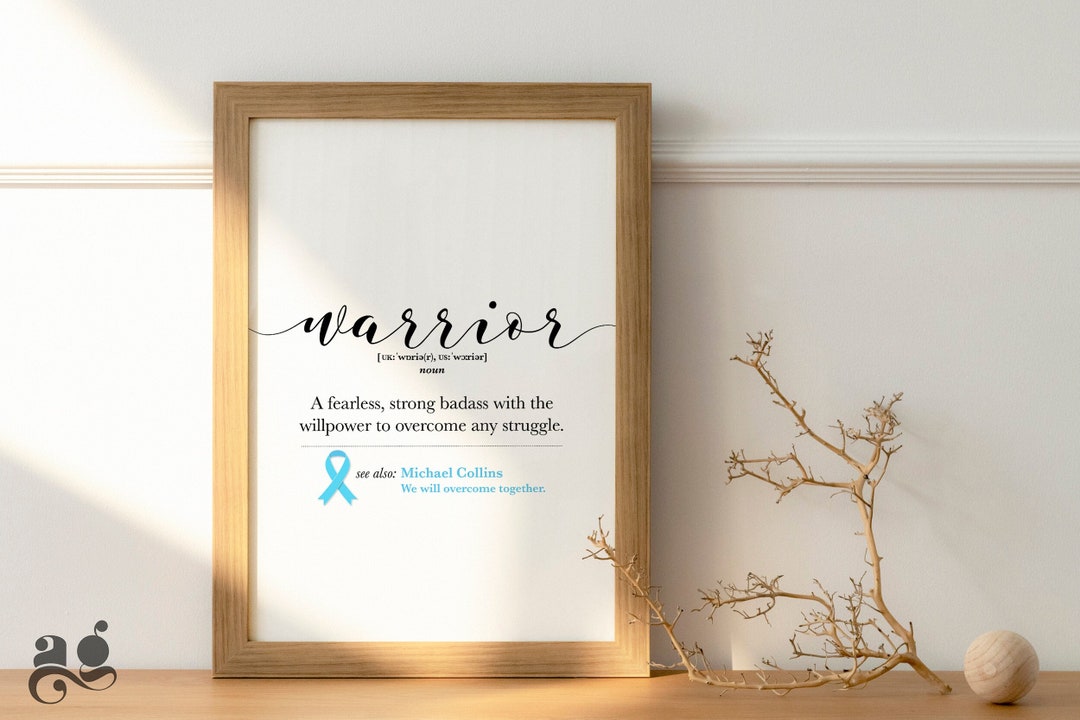 Cancer Survivor Gift, Personalized Warrior Printable With Cancer Ribbon ...
