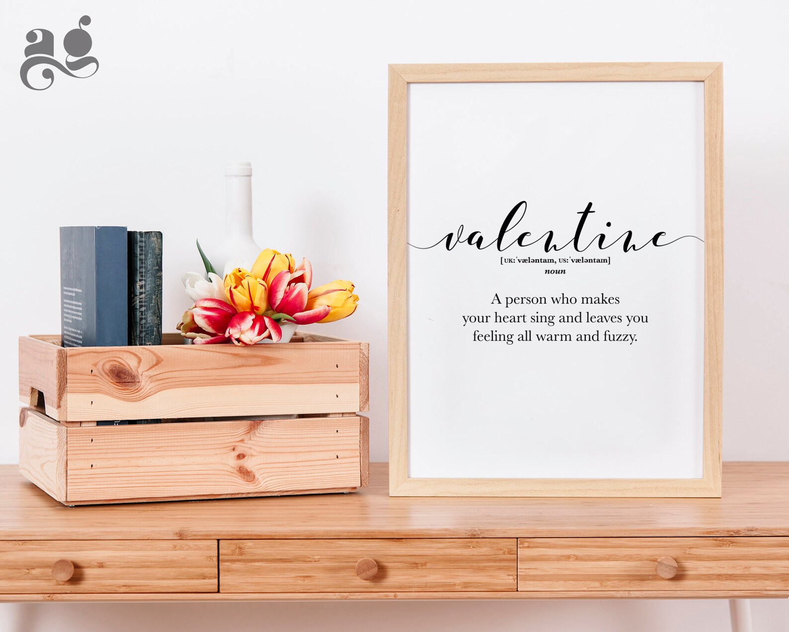Buy Valentine Definition Printable, Cute Anniversary Gifts for Her ...