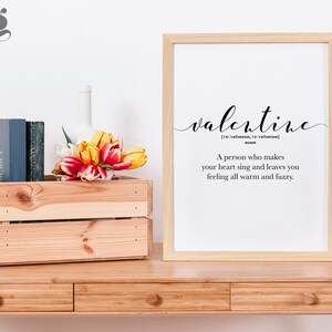 Valentine Definition Printable, Cute Anniversary Gifts for Her ...