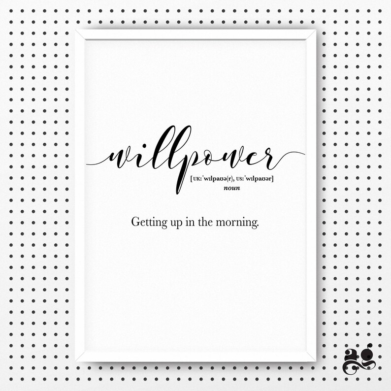 Buy Funny Word Definition Poster, Willpower Definition Printable, Funny ...