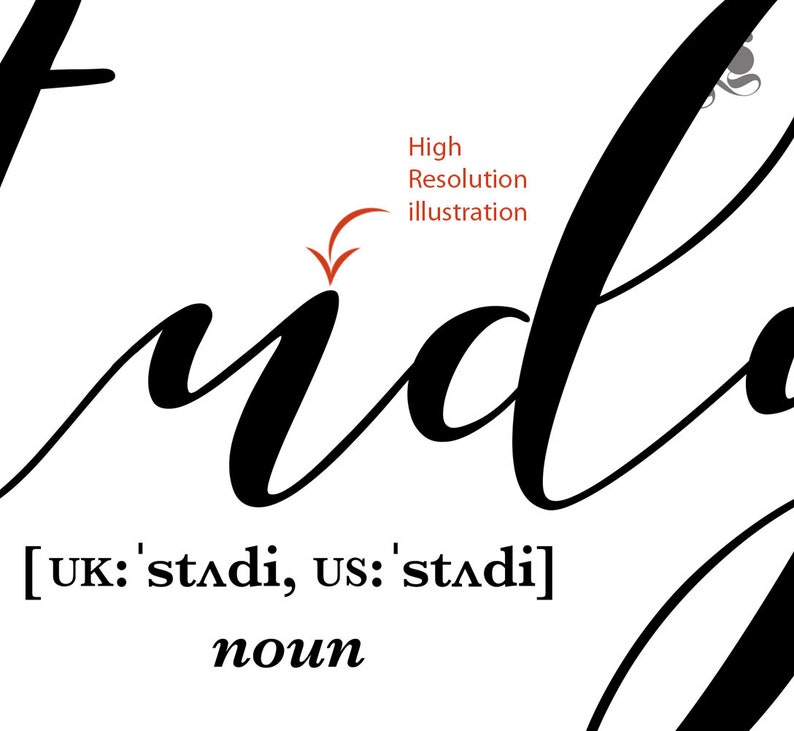 Study Definition Print, Study Room Decor, Study Art, Study Decor, Funny ...