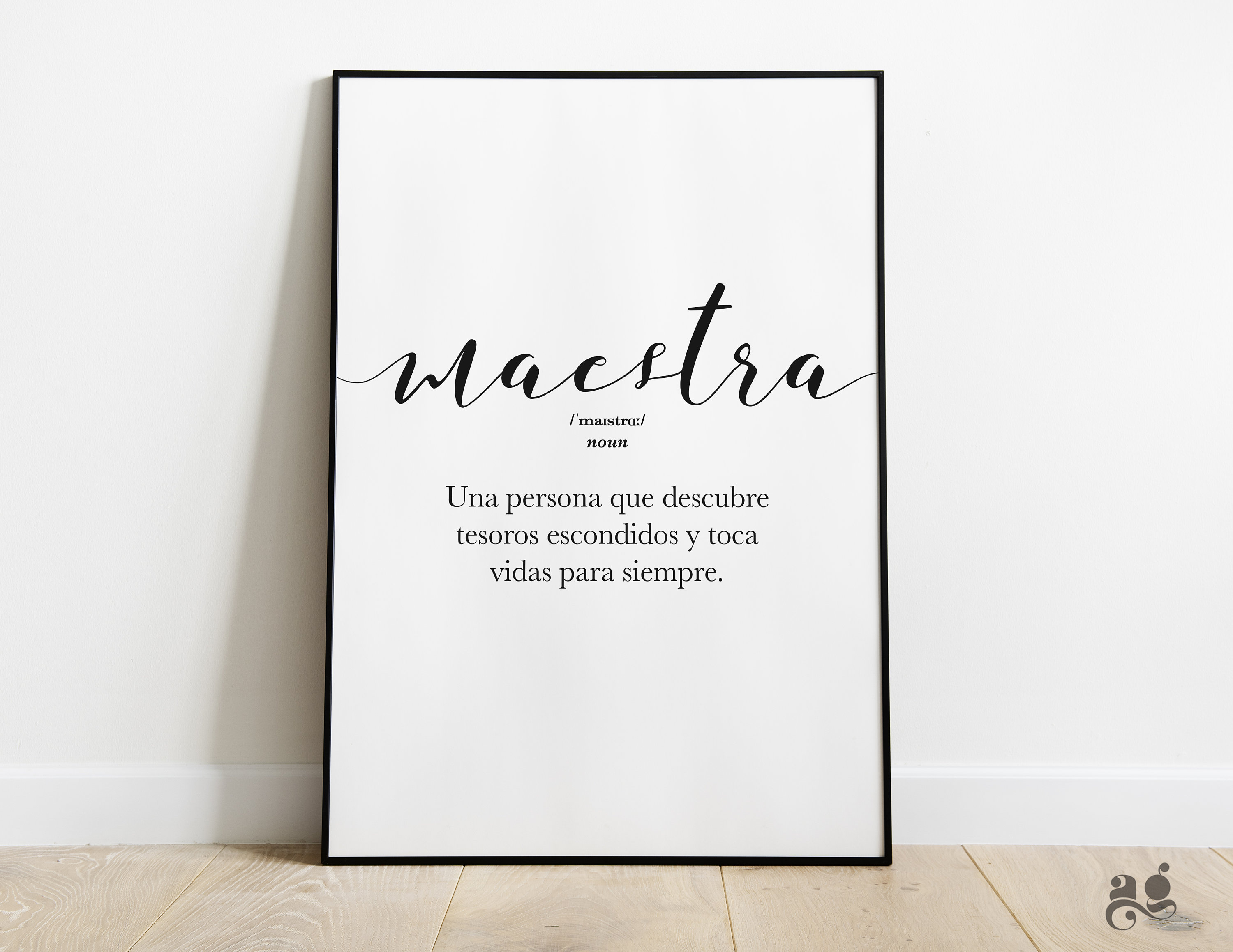 Spanish Teacher Gifts, Printable Maestra Maestro Appreciation Gift ...