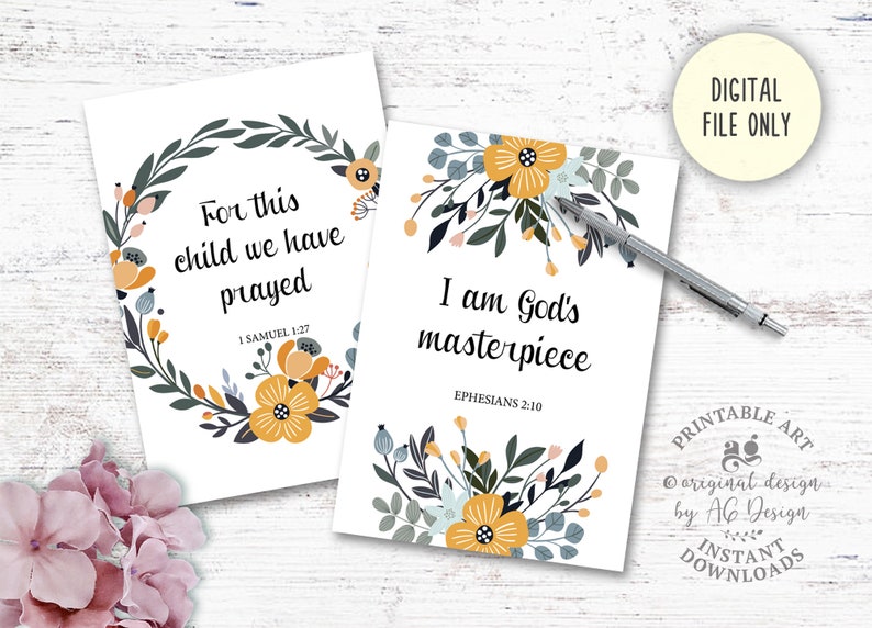 Gallery Wall Set of 12 Bible Verse Printable Christian Print - Etsy