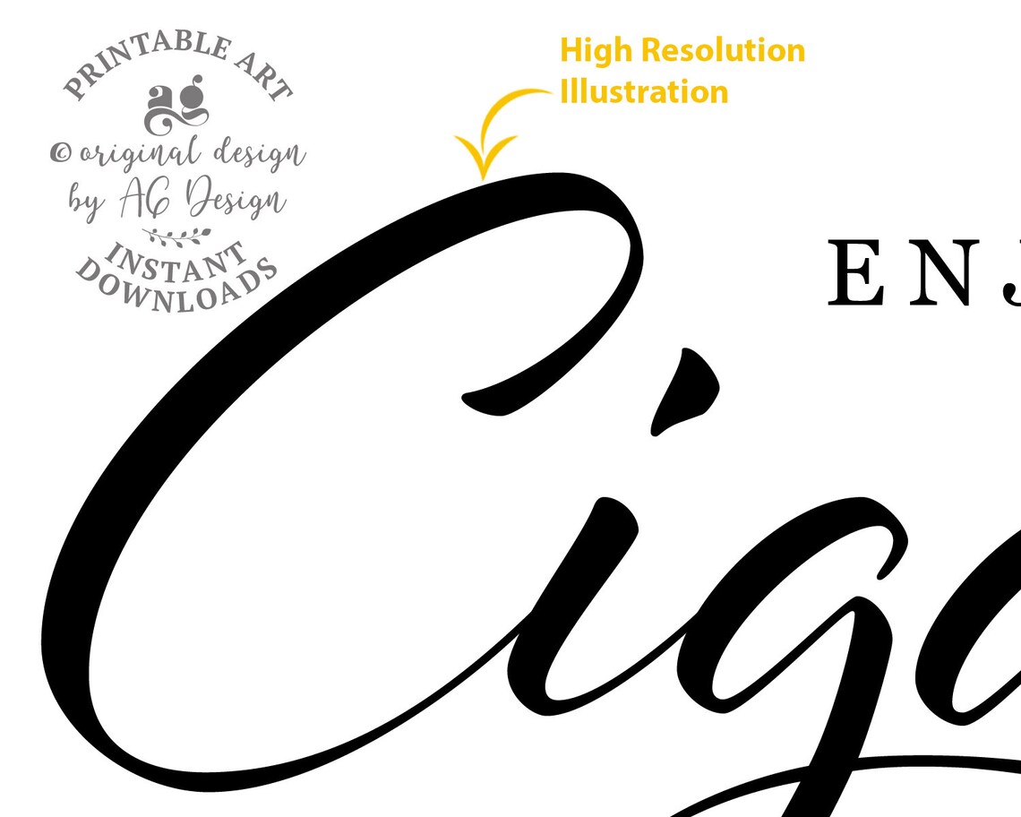 Printable Cigar Sign Wedding Sinage Wedding Posters - Etsy