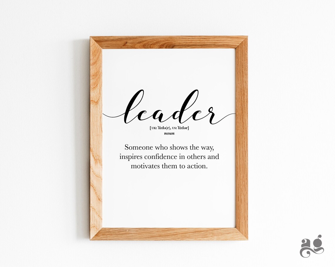 Leader Gift, Printable Leader Definition, Leader Mentor Thank You Sign ...