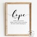 Hope Definition Poster, Living Room Prints, Hope Printables, Office ...