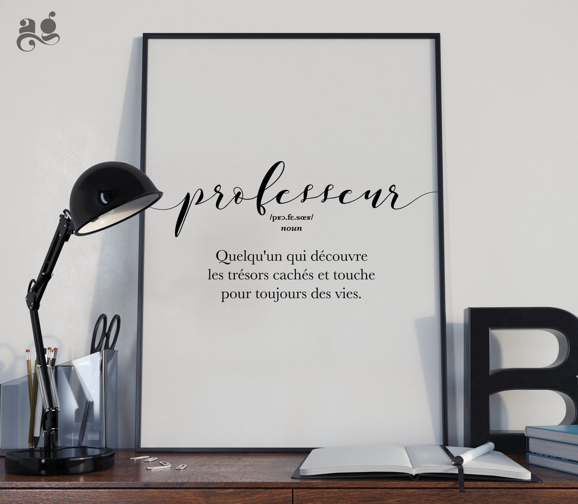French Teacher Appreciation Gift for Professeur Teacher - Etsy