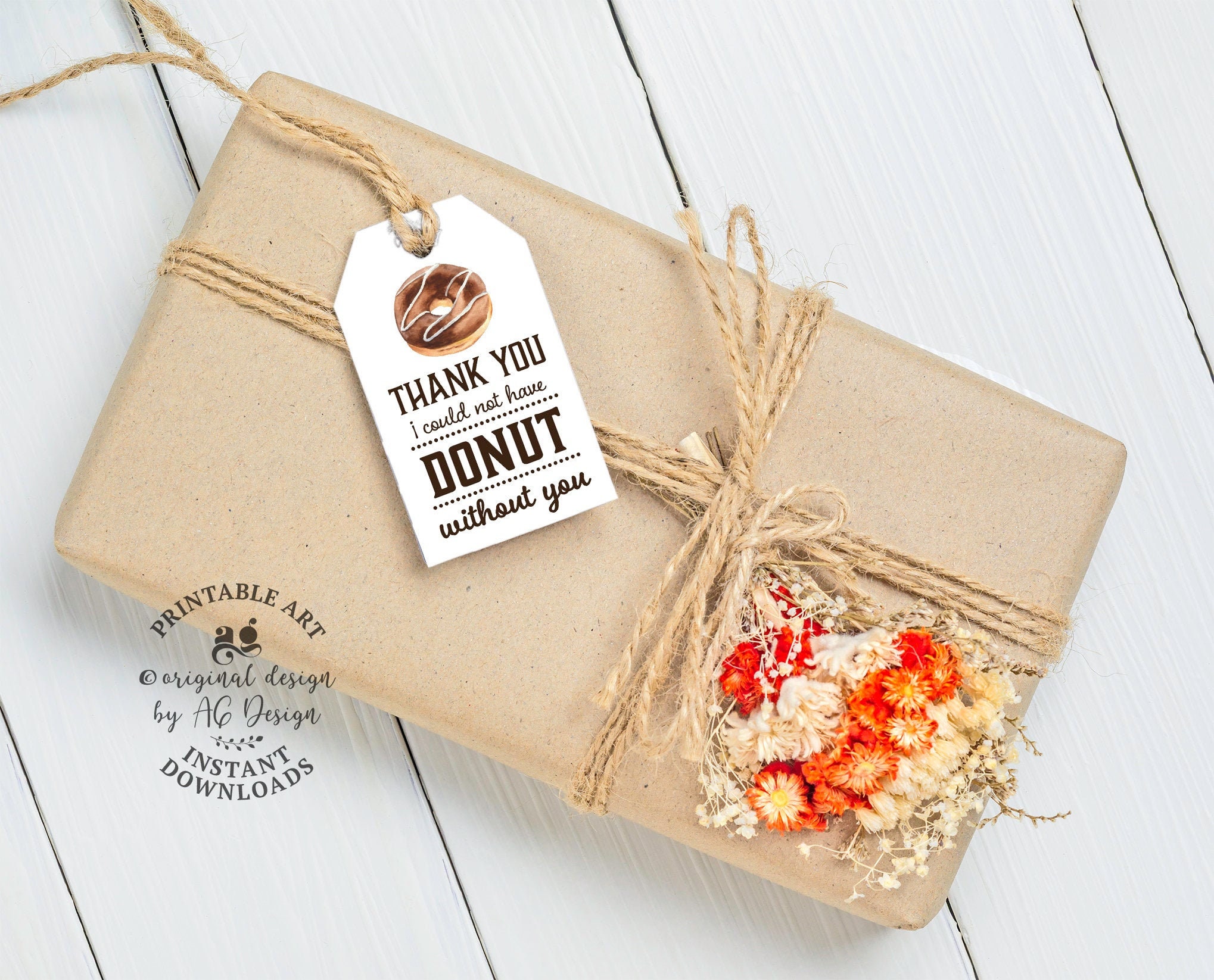 Thank You Could Not Have Donut Teacher Gift Tags, Teacher Appreciation ...