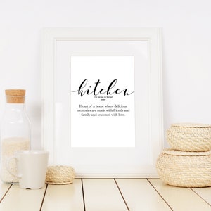 Buy Kitchen Definition Prints, Printable Word Definition Posters ...