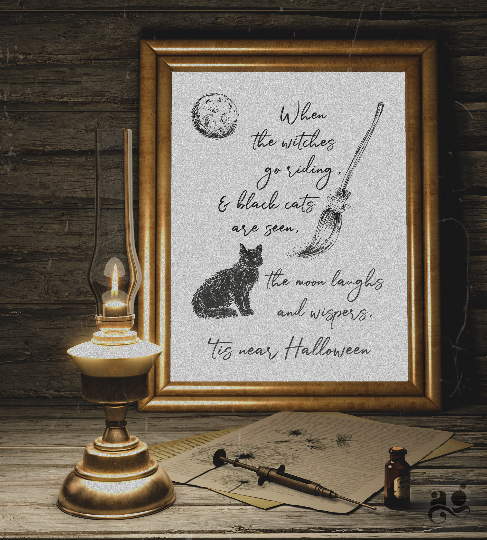 When the Witches Go Riding, Halloween Quotes, Primitive Halloween Sign ...