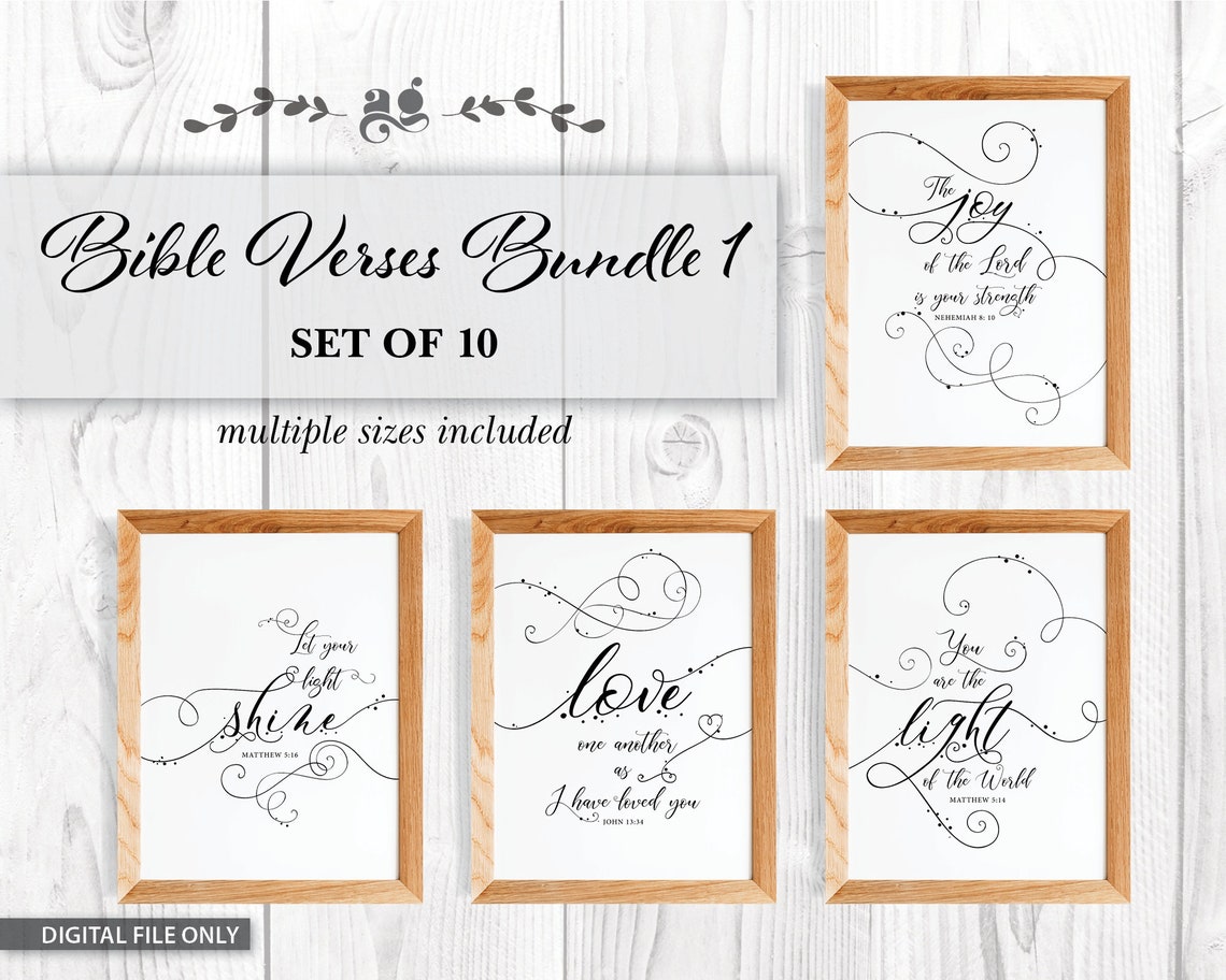 Printable Bible Verses Mega Bundle Set of 30 Bible signs | Etsy