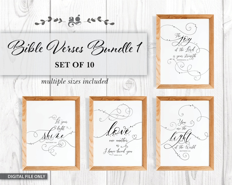 Printable Bible Verses Mega Bundle Set of 30, Bible Signs, Christian ...