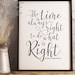 Martin Luther King Quote Print, the Time is Always Right, Wall Decor ...
