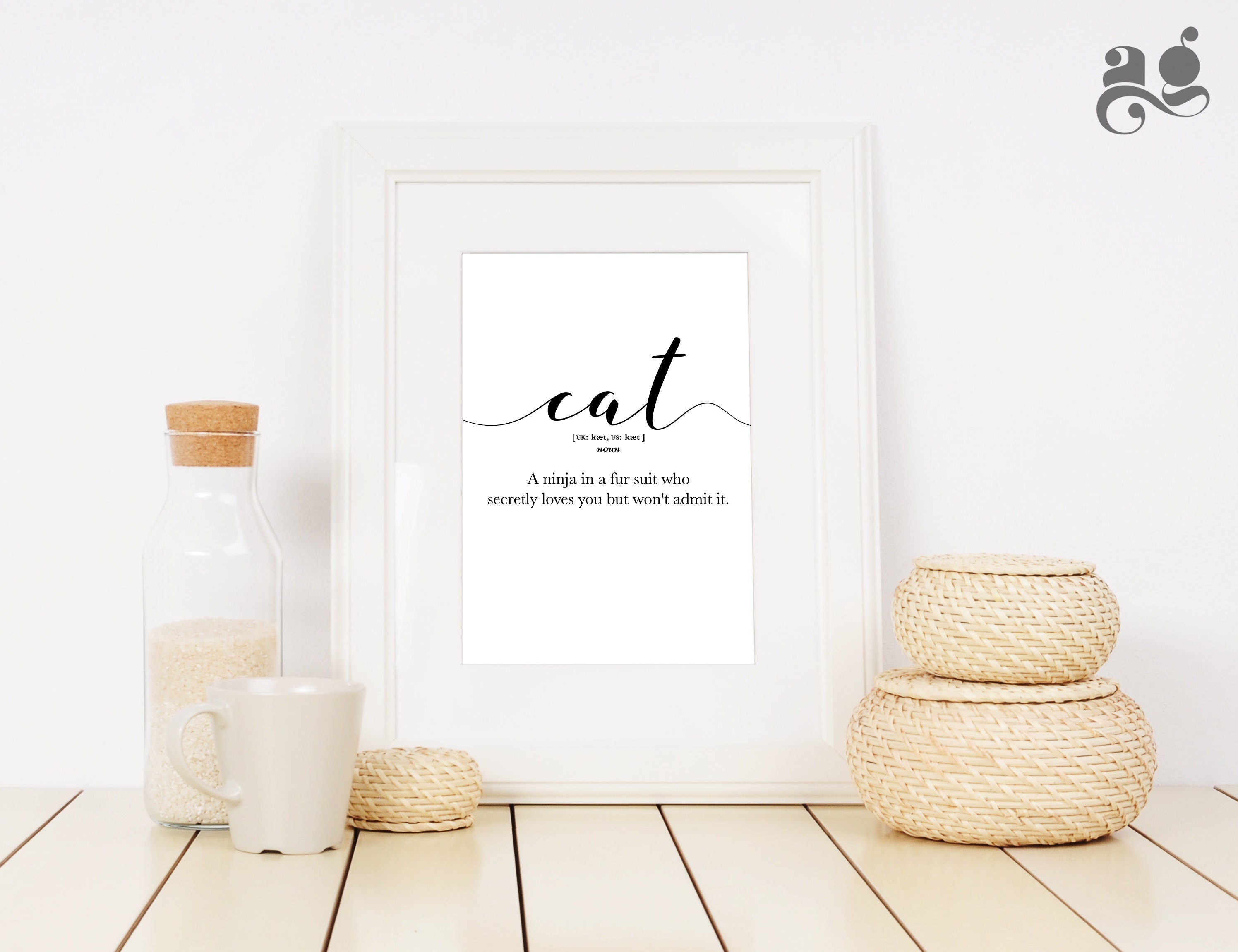 Cat Printables Cat Definition Print Cat Lover Presents - Etsy
