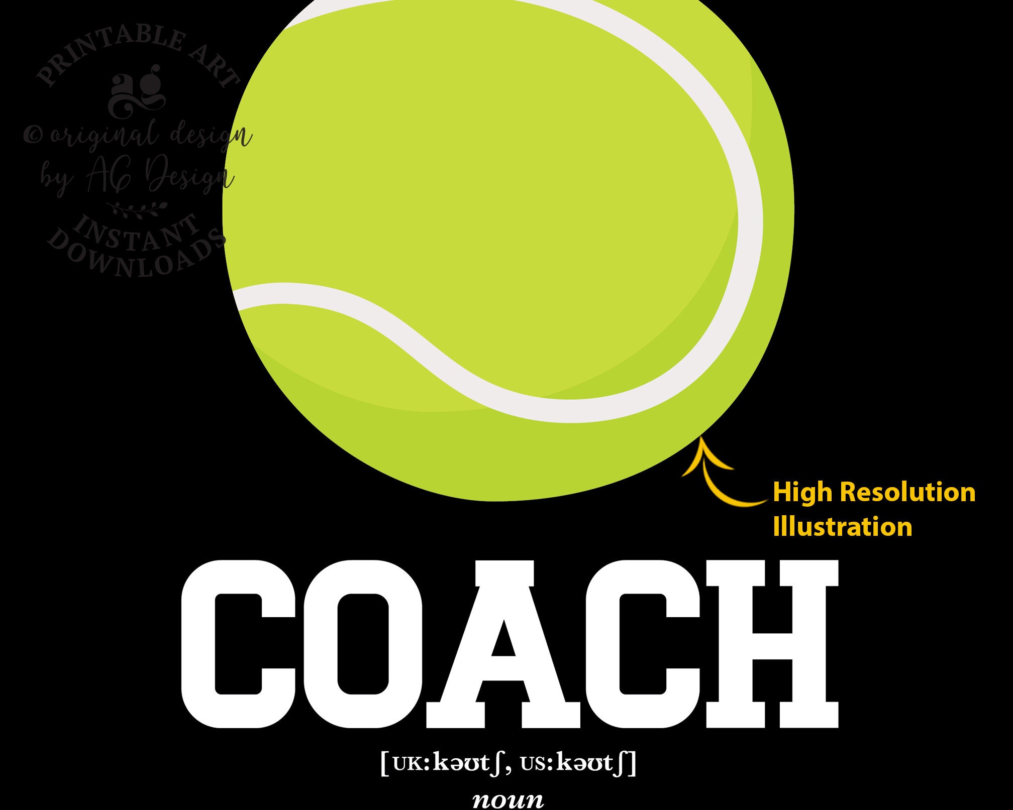 Tennis Coach Gift, Coach Printable, DIY Coach Team Signature, Coach ...
