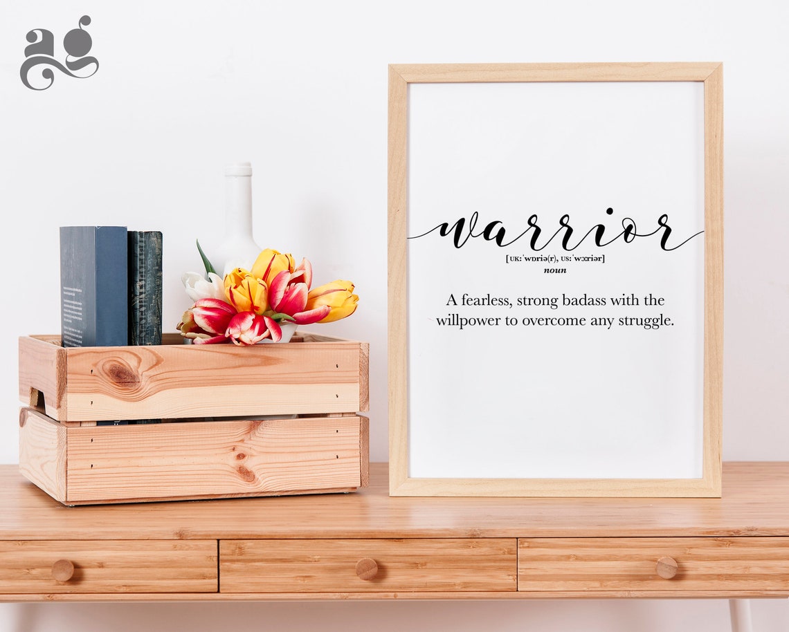 Warrior Definition Printables Cancer Survivor Surgery - Etsy