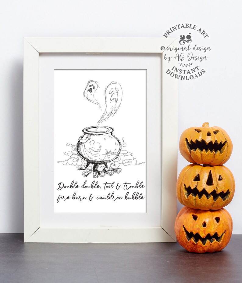 Double Trouble and Cauldron Bubble Unique Halloween - Etsy UK