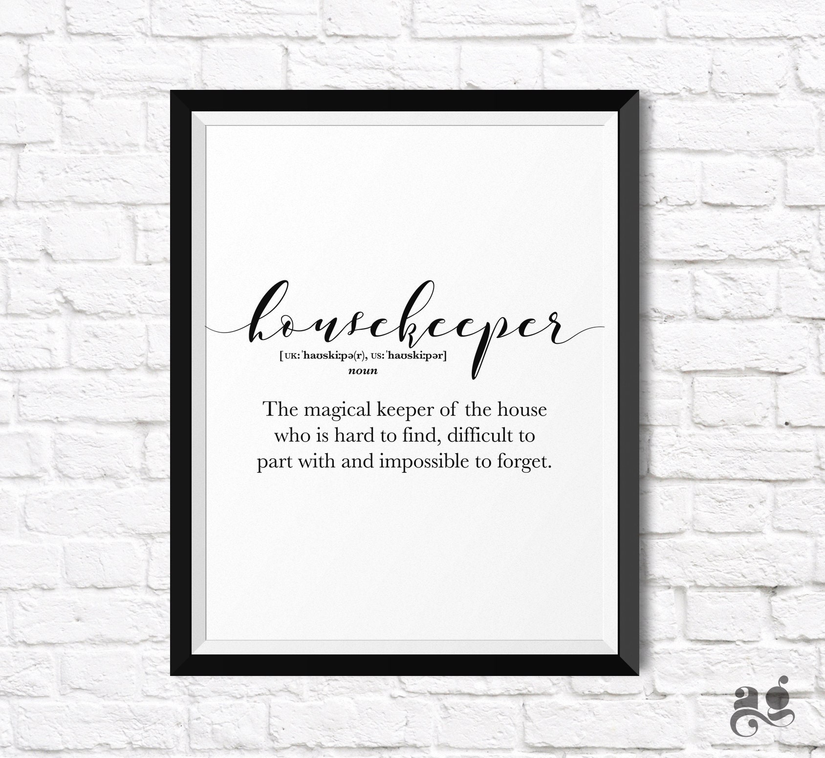 Housekeeper Appreciation Gifts, Printable Housekeeper Definition ...