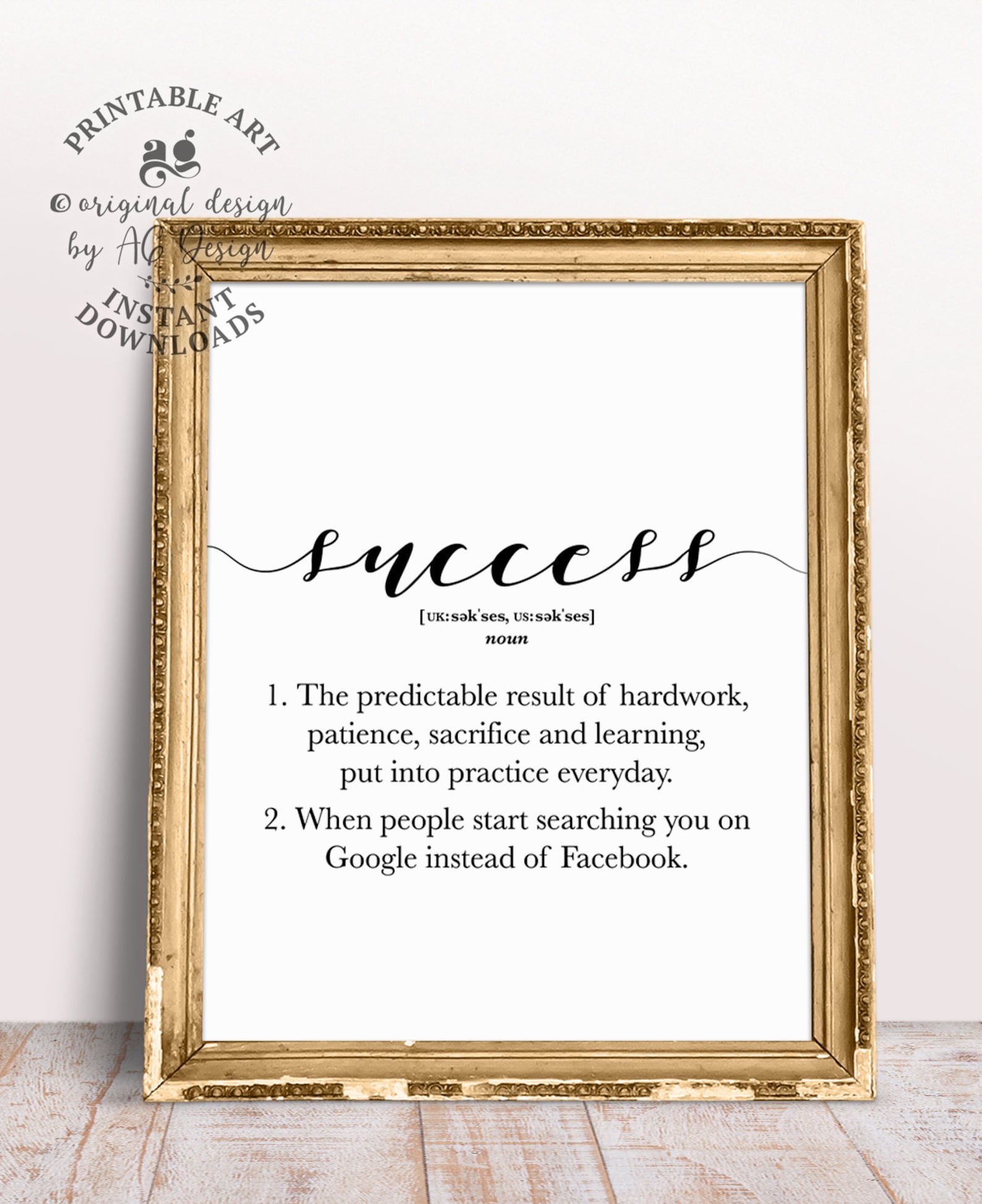 Success Printable Business Success Quotes Success Sign - Etsy