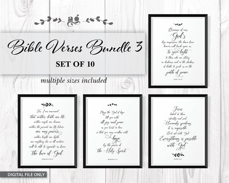 Printable Bible Verses Mega Bundle Set of 30 Bible signs | Etsy