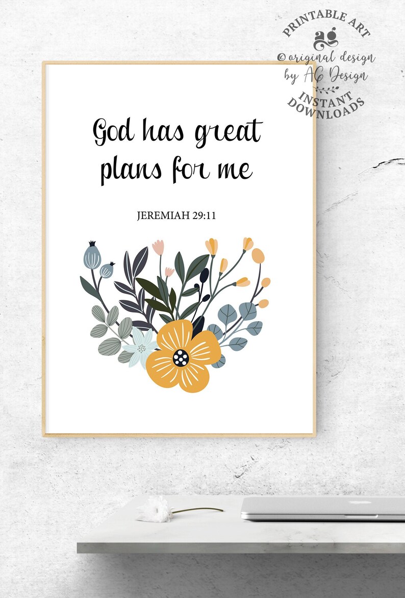 God Has Great Plans for Me Jeremiah 19 11 Christian Gifts | Etsy