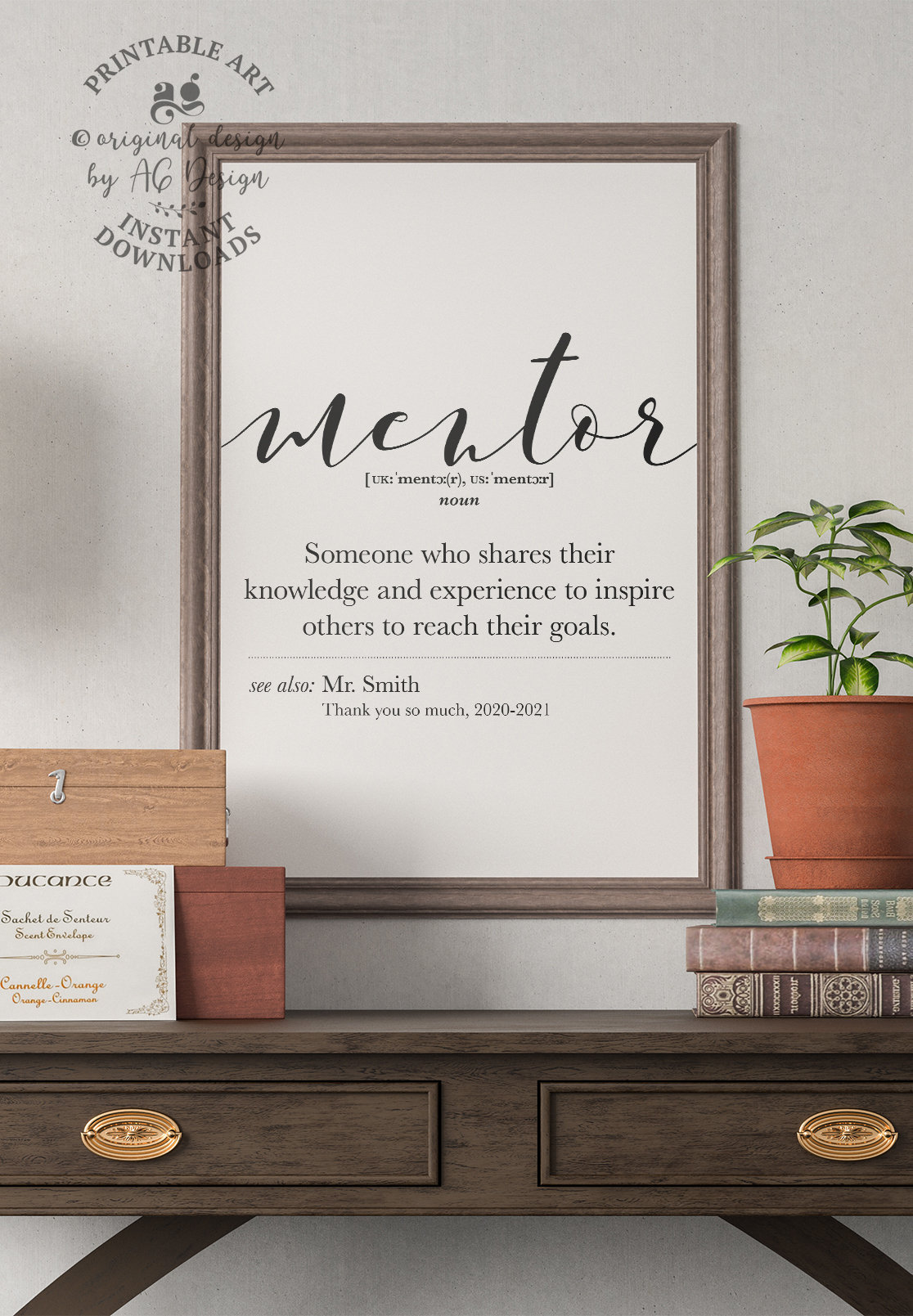 Personalized Mentor Gift, Christmas Professor Gift, Teacher ...
