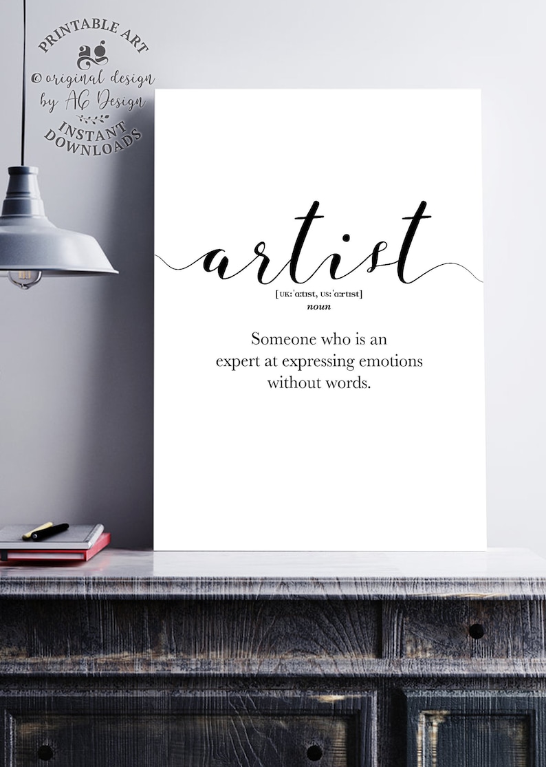 Buy Artist Definition Prints Printable Definition Posters Funny Online ...