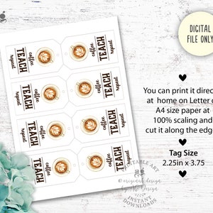 Teacher Appreciation Gift PRINTABLE Teacher Thank You Card, End of Year ...