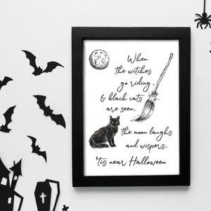 When the Witches Go Riding, Halloween Quotes, Primitive Halloween Sign ...