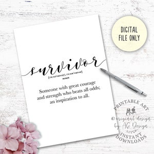Survivor Definition Printable, Cancer Survivor Surgery Present, Warrior ...