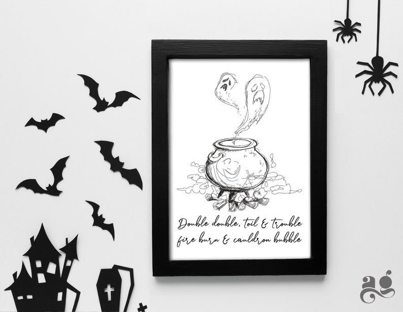 Double Trouble and Cauldron Bubble Unique Halloween - Etsy UK