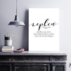 Buy Nephew Definition Prints Printable Word Posters Gift for a Online ...