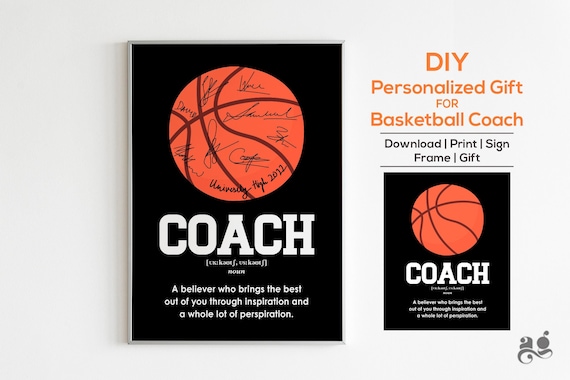 Basketball Poster Basketball Team Sign Gift Coach - Etsy