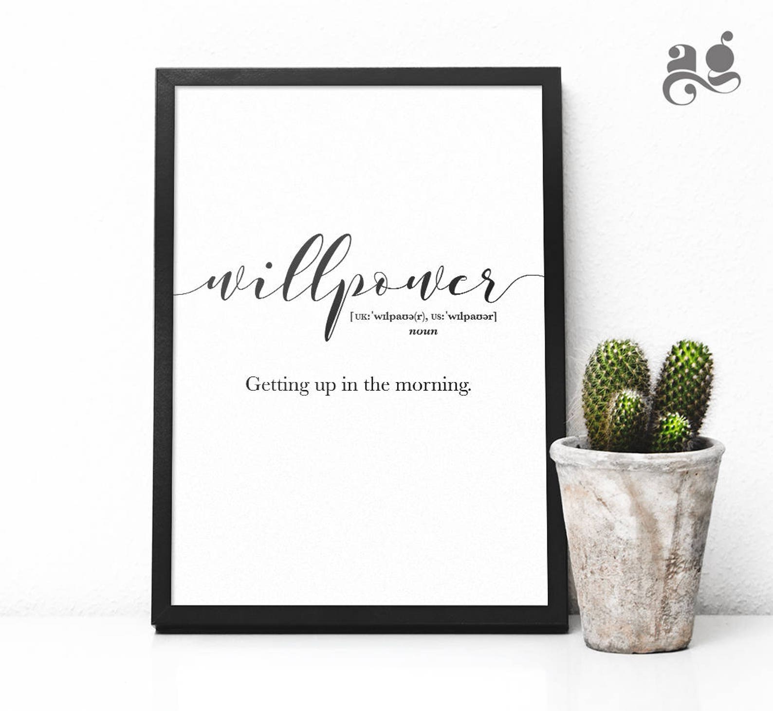Funny Word Definition Poster Willpower Definition Printable - Etsy