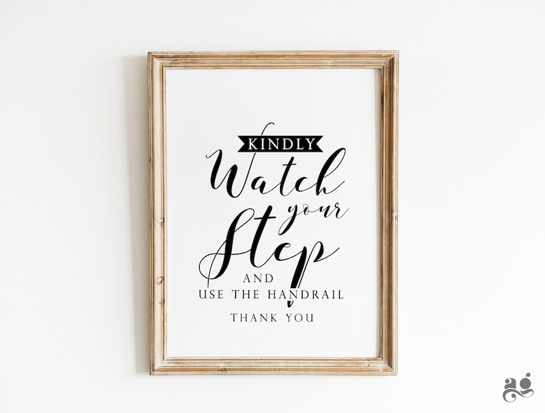 Watch Your Step, Caution Step Sign, Mind Your Step, Digital Download ...