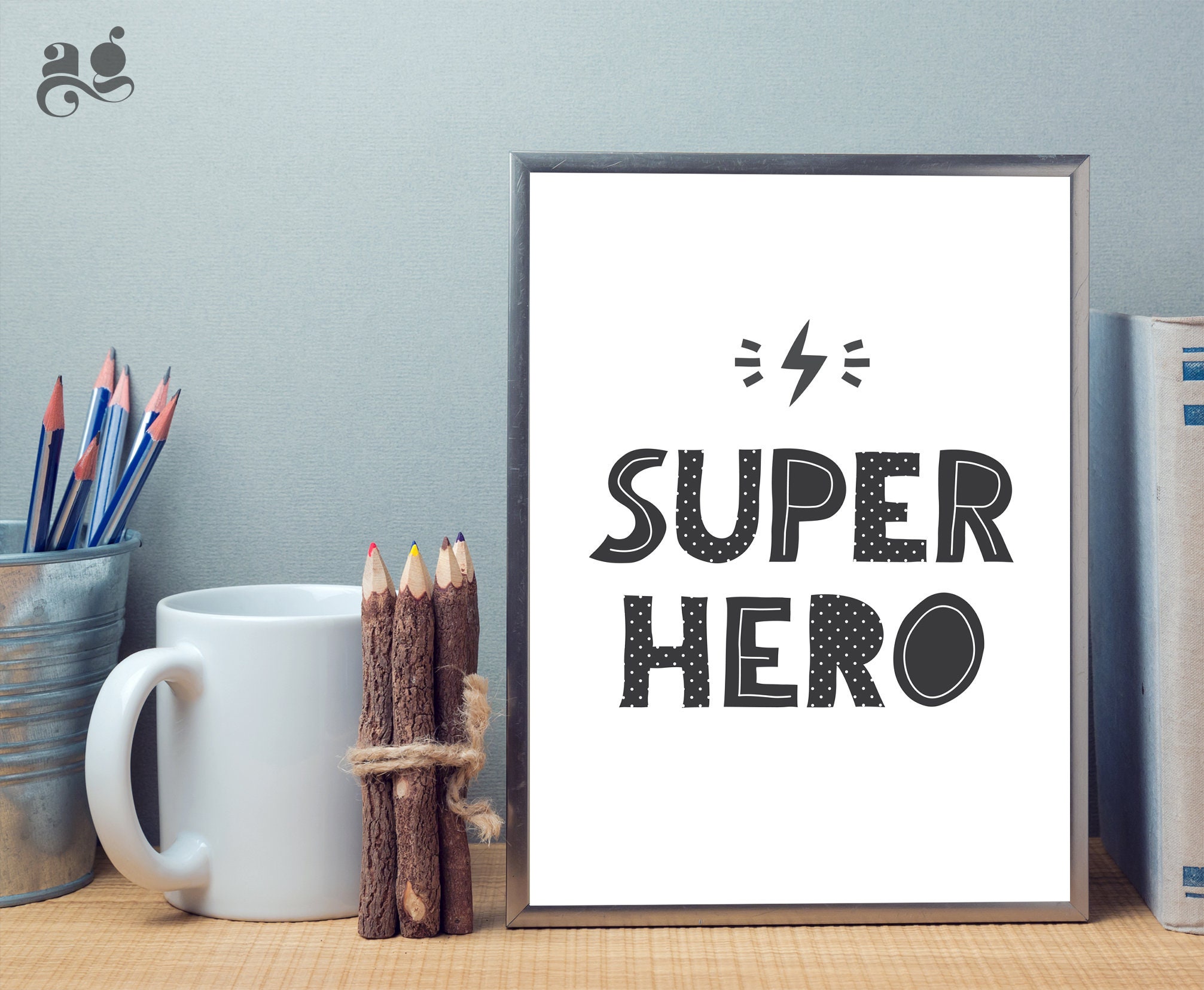 Super Hero Print Printable Comic Book Sign Superhero Party - Etsy