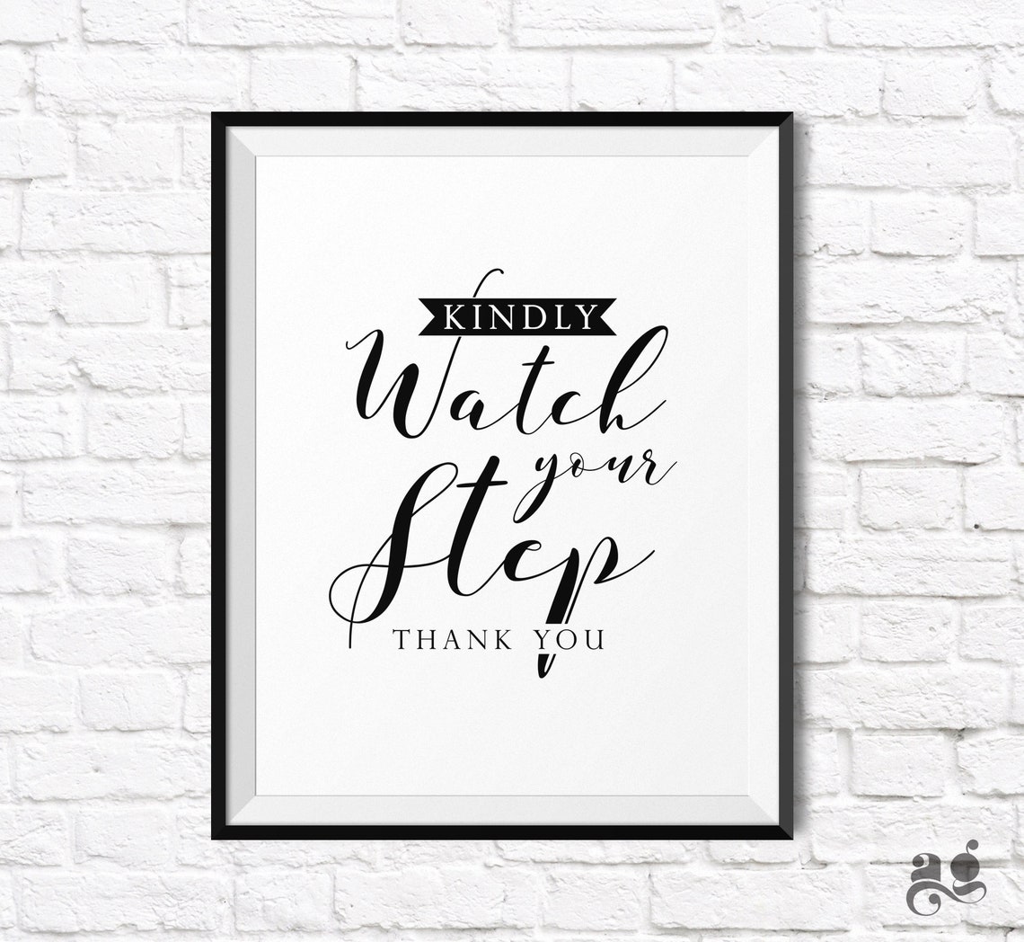 Watch Your Step Caution Step Sign Practical Home Decor - Etsy