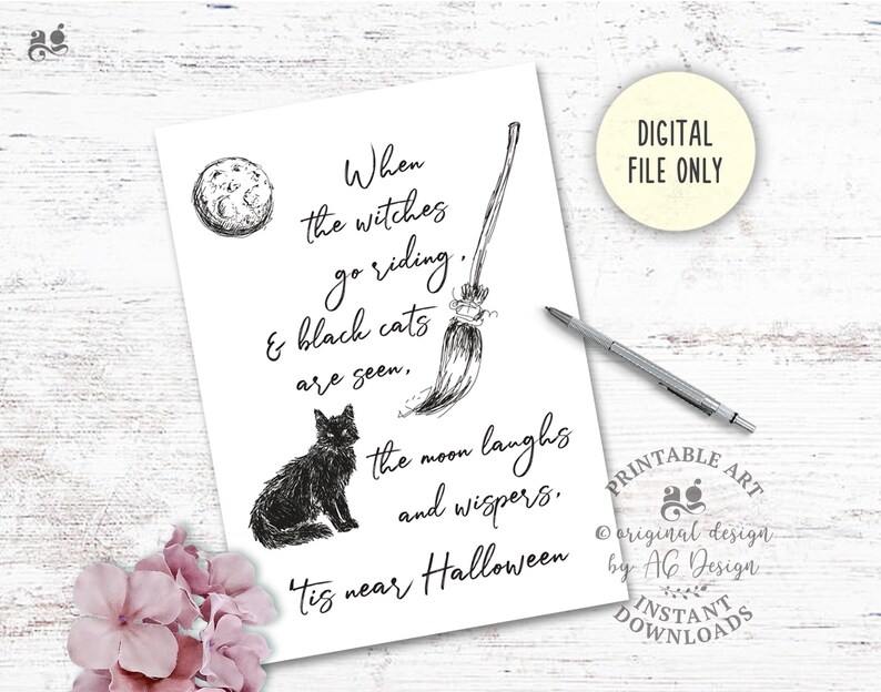 When the Witches Go Riding, Halloween Quotes, Primitive Halloween Sign ...