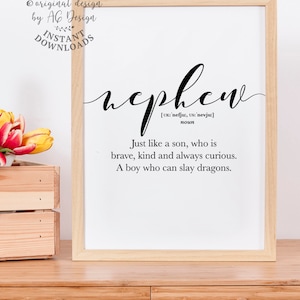 Buy Nephew Definition Prints Printable Word Posters Gift for a Online ...