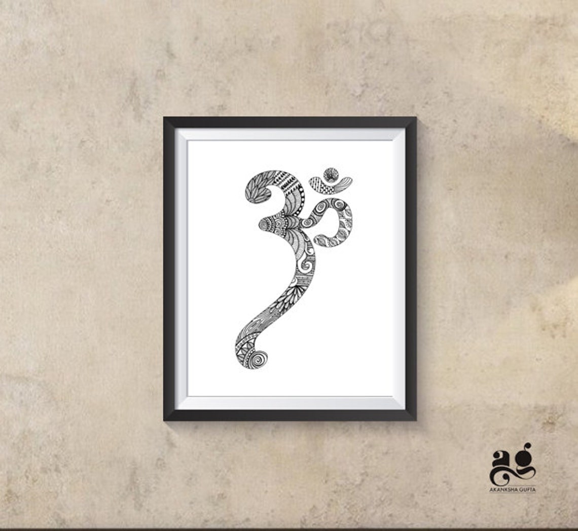Om Print Yoga Room Decor Om Meditation Gifts Printable Om - Etsy